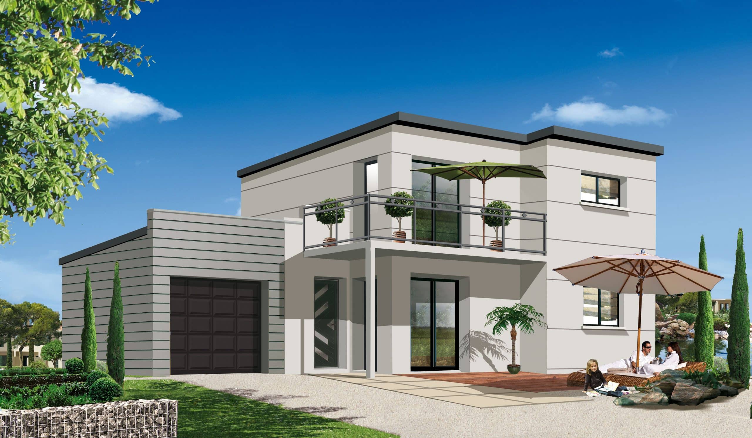 Construire maison contemporaine aux normes BBC - construction maison ...